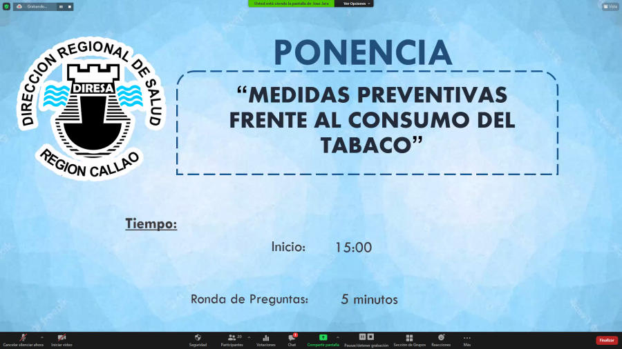 CAPACITACION VIRTUAL - MEDIDAS PREVENTIVAS FRENTE AL CONSUMO DEL TABACO ...